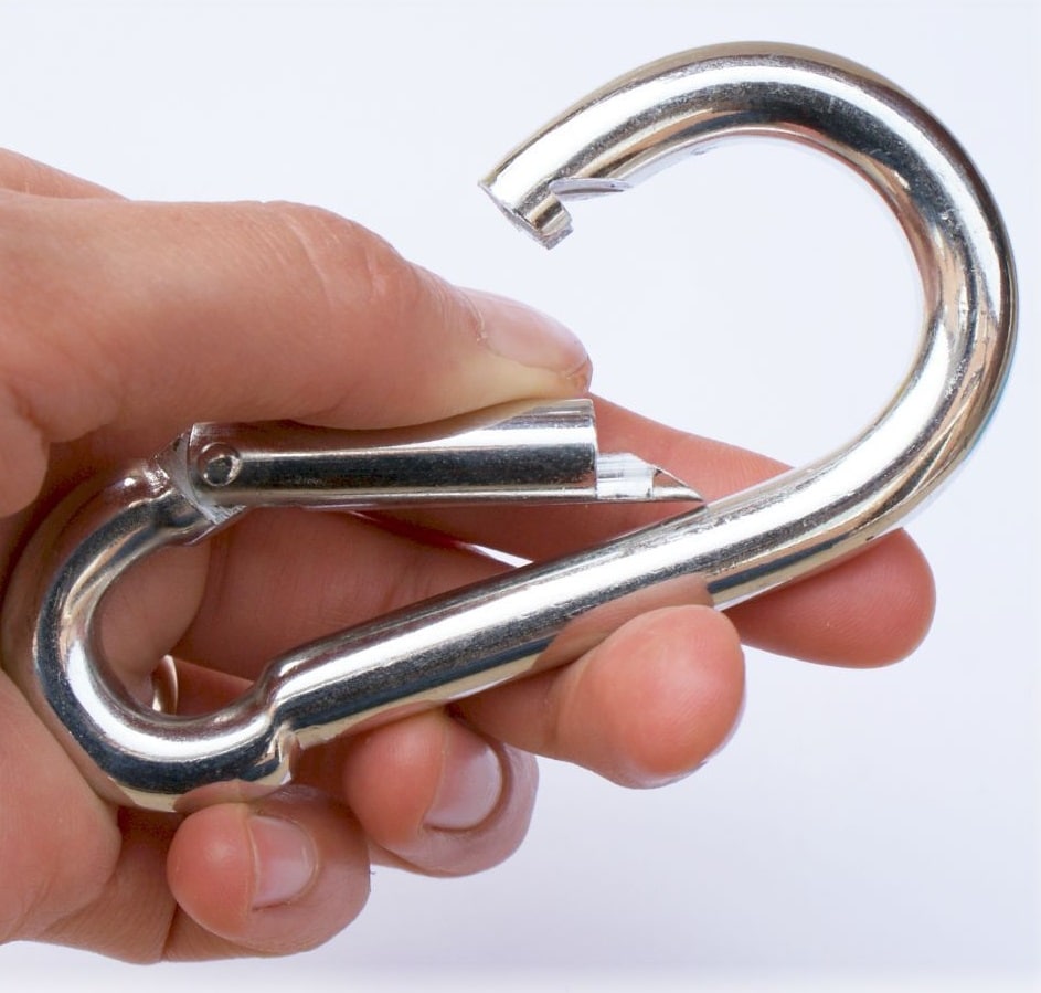Rugós fém karabiner hegymászáshoz, barlangászathoz, vitorlázáshoz - 10 ...